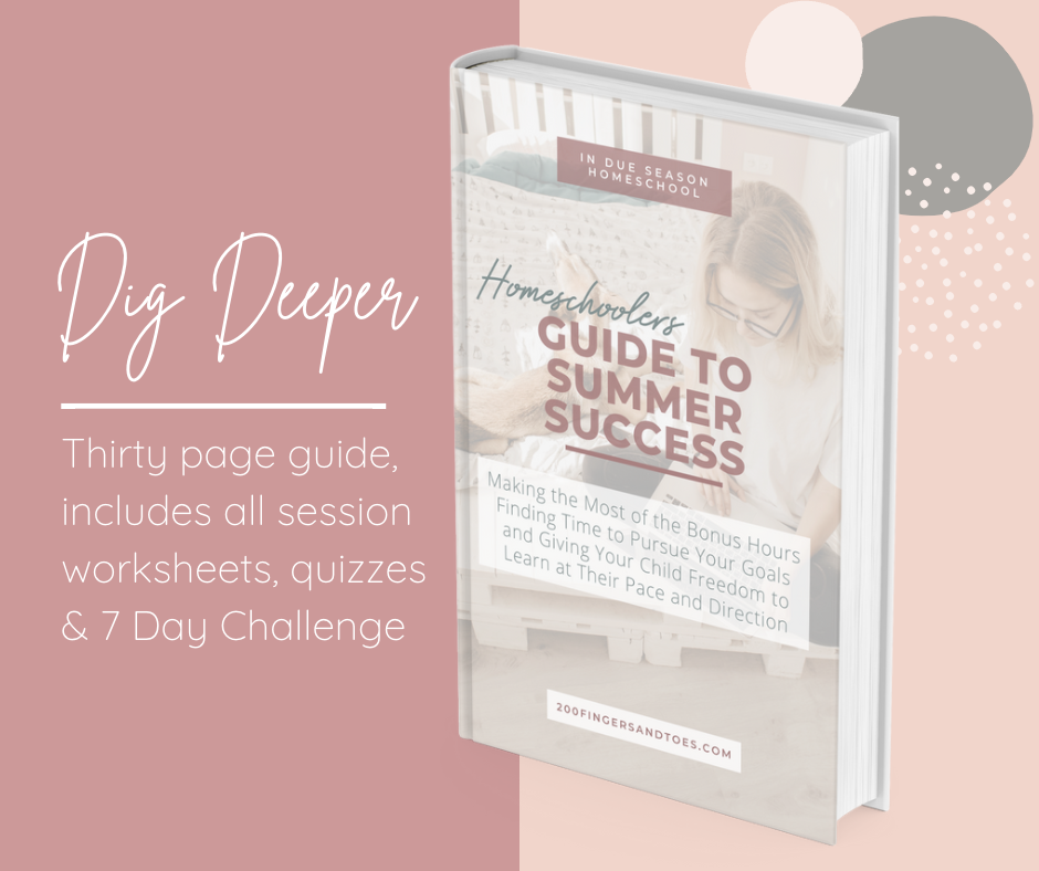 A No Fail Guide to Your First Summer Homeschooling - 200 Fingers & Toes